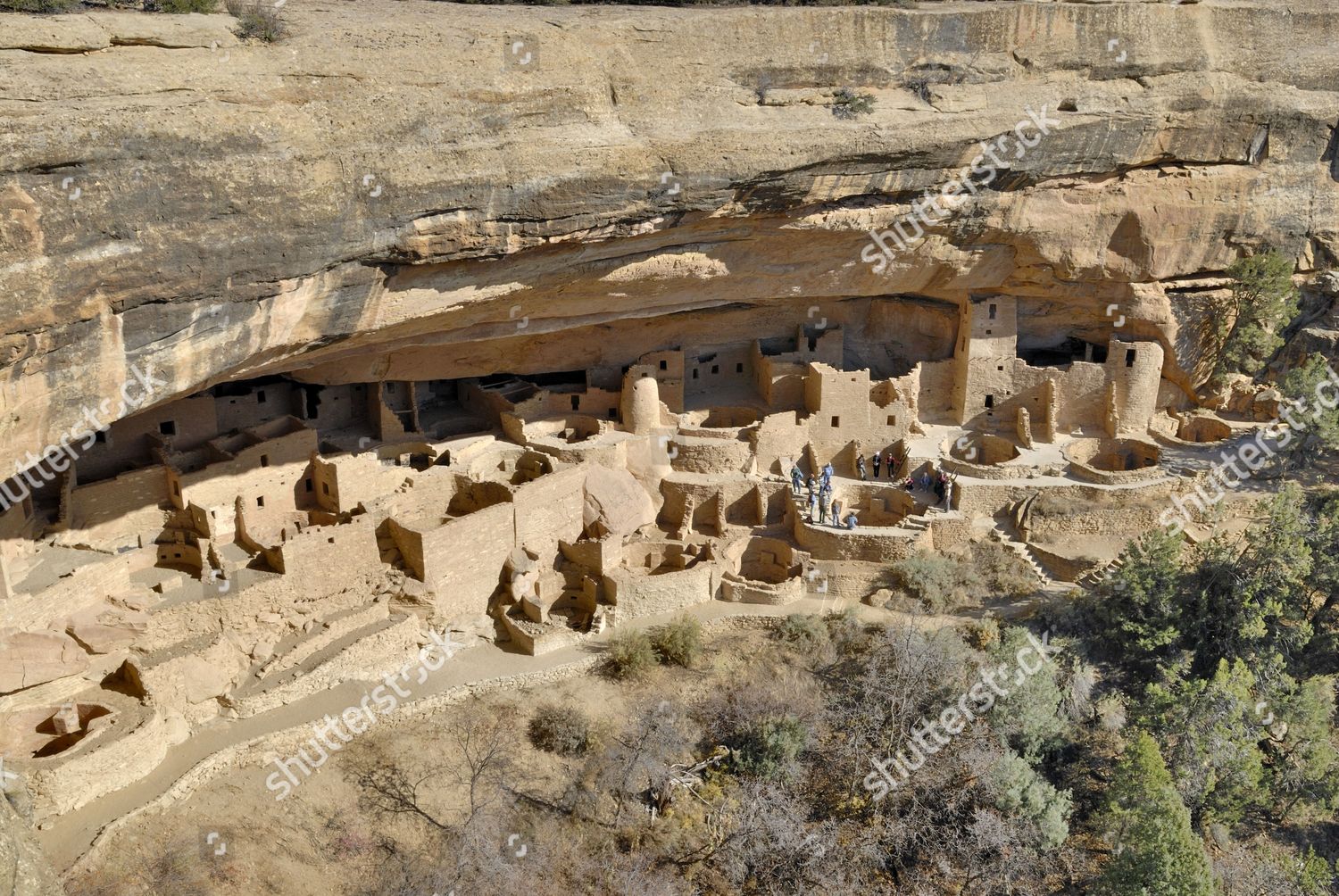 Historic Buildings Ancestral Puebloans Entire Cliff Editorial Stock ...