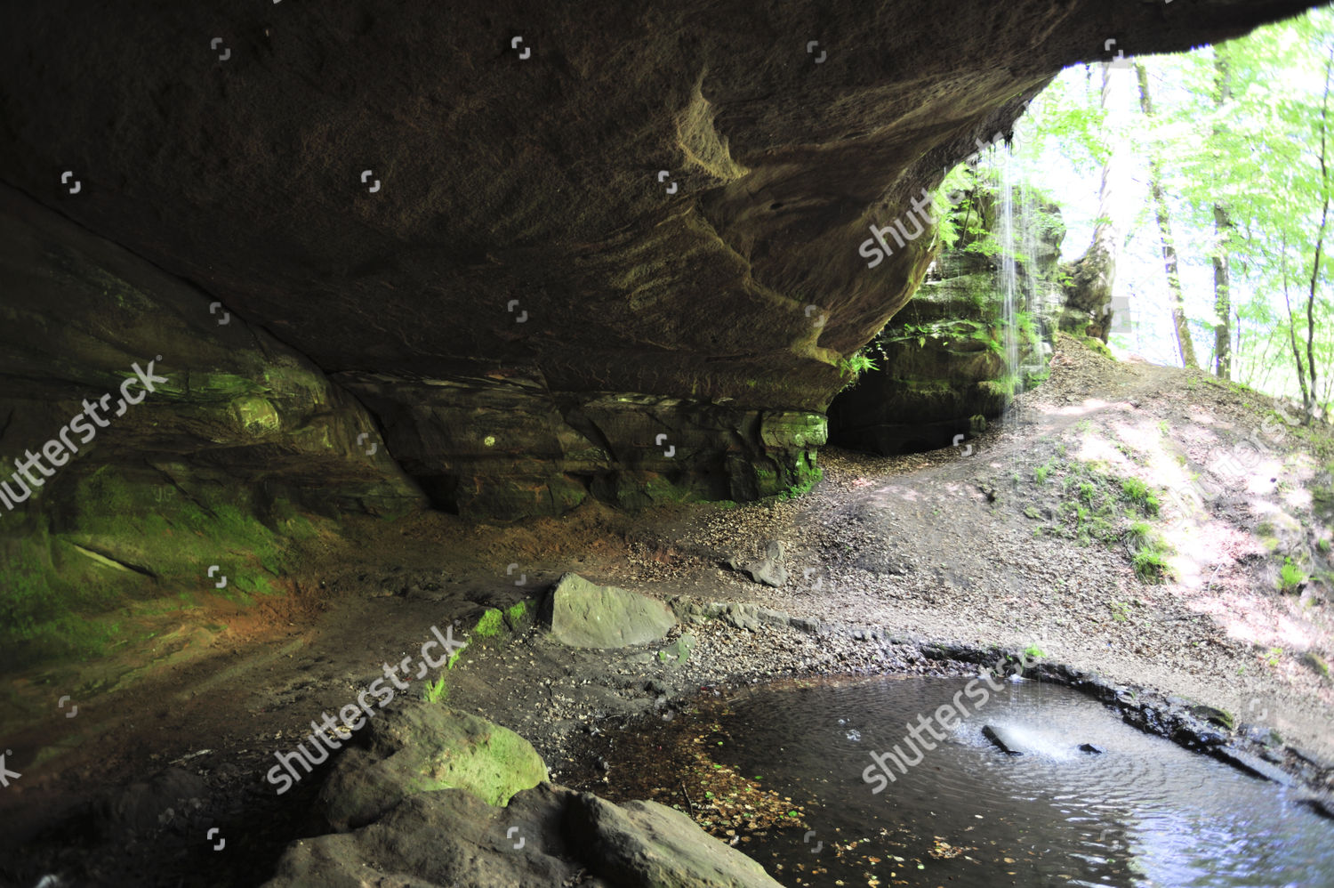 Baerenhoehle Cave Lower Bear Cave Waterfall Editorial Stock Photo ...