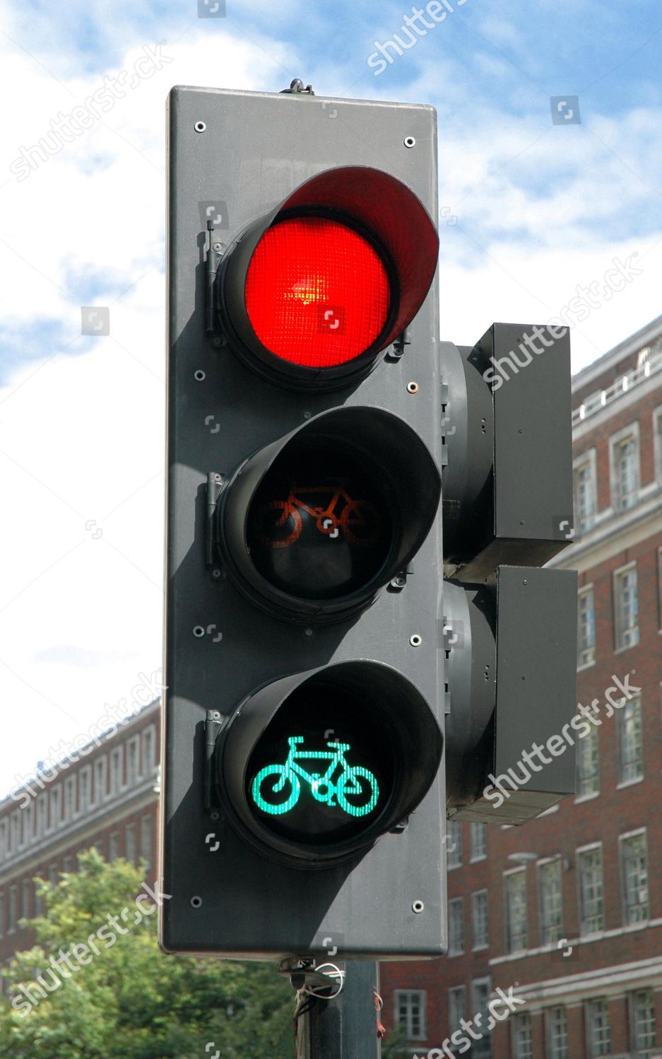 Bicycle Lane Traffic Lights Editorial Stock Photo - Stock Image ...