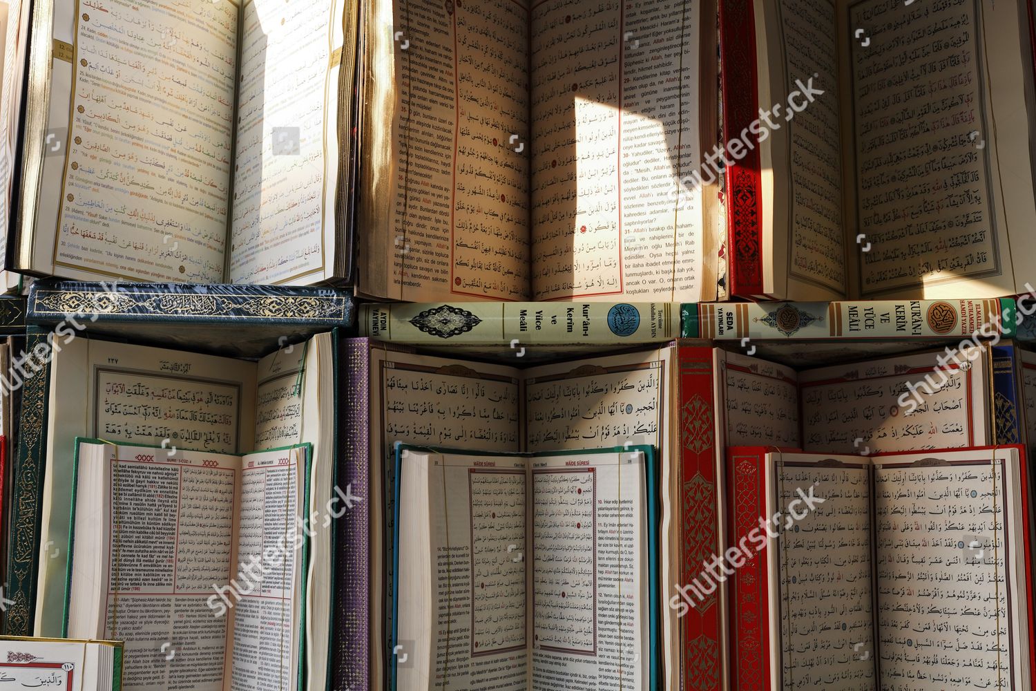Bilingual Koran Suras Arabic Turkish Islamic Editorial Stock Photo ...
