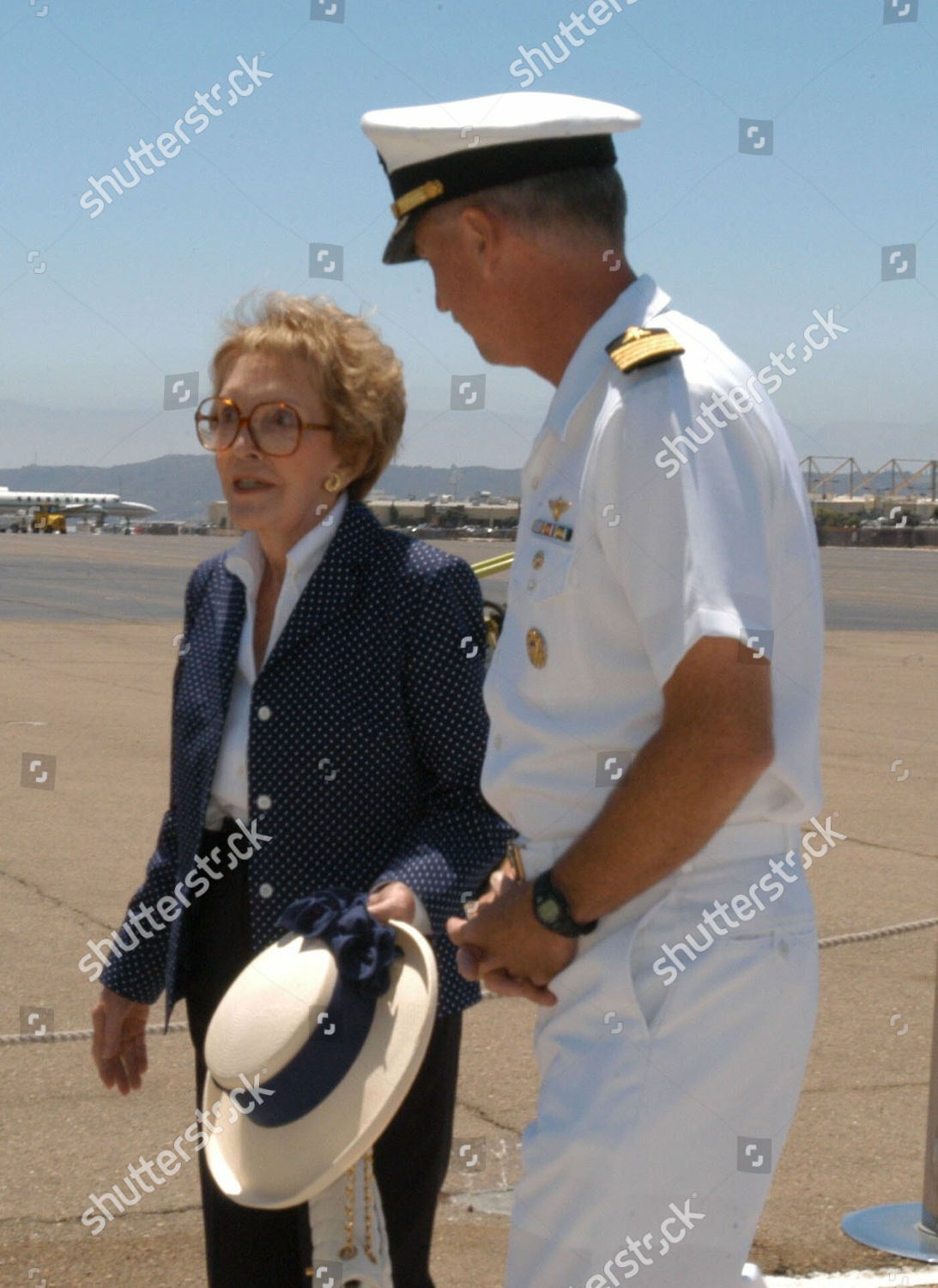 Nancy Reagan Greeting Captain Townsend G Editorial Stock Photo - Stock ...