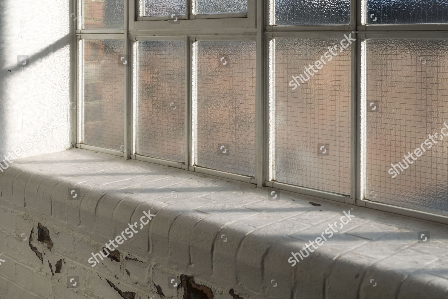 White Painted Brick Window Sill Editorial Stock Photo - Stock Image ...