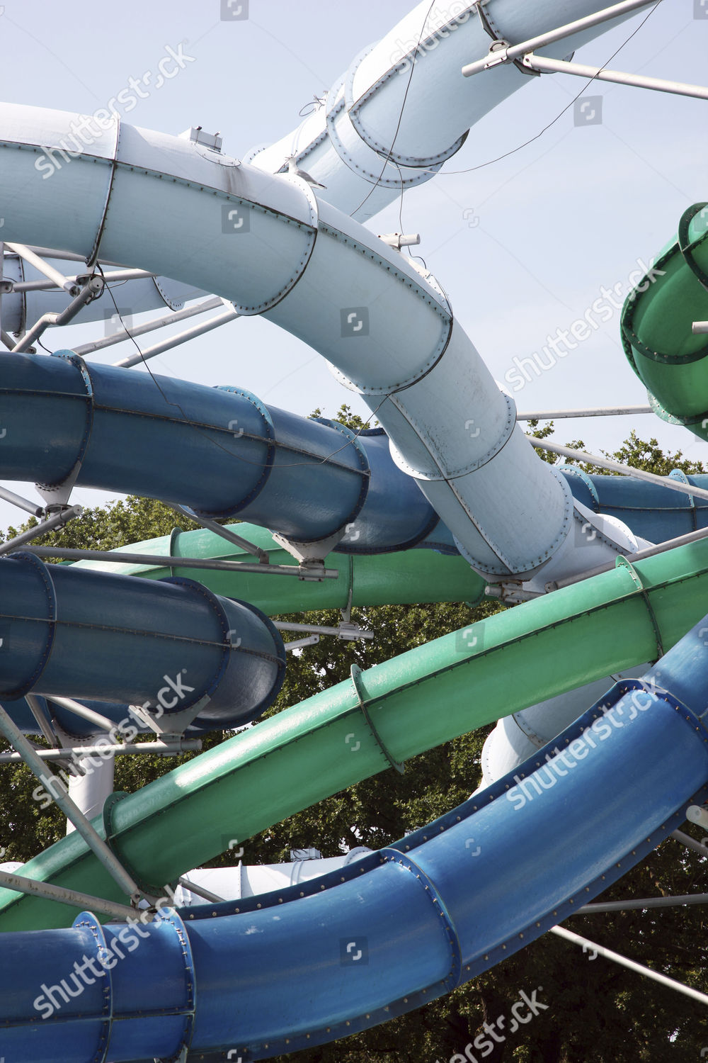 Water Slide Tubes Fun Park Water Editorial Stock Photo - Stock Image ...