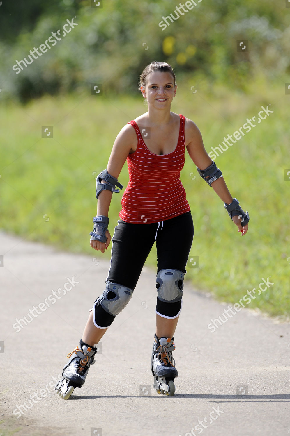 Model Released Girl Inline Skating Editorial Stock Photo - Stock Image ...