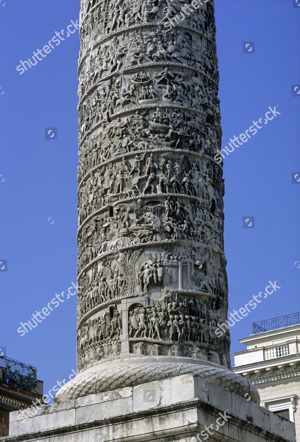 Relief Column Marcus Aurelius Piazza Colonna Editorial Stock Photo ...