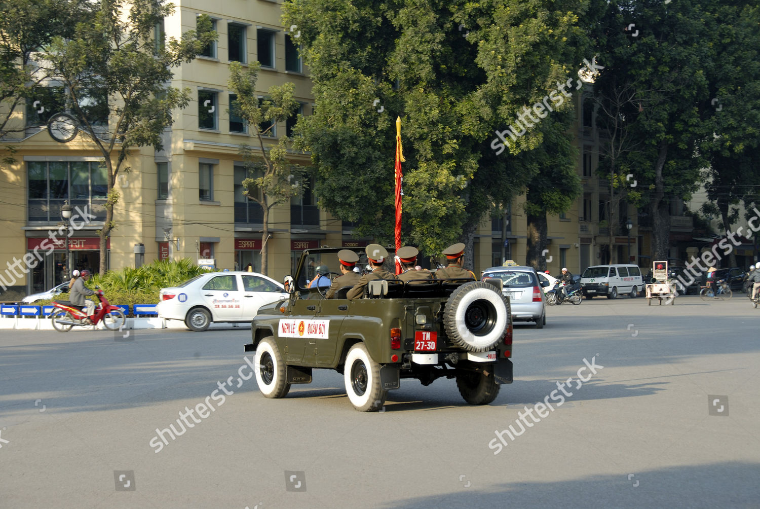 Officers Wearing Uniforms Open Jeep Crossing Editorial Stock Photo ...