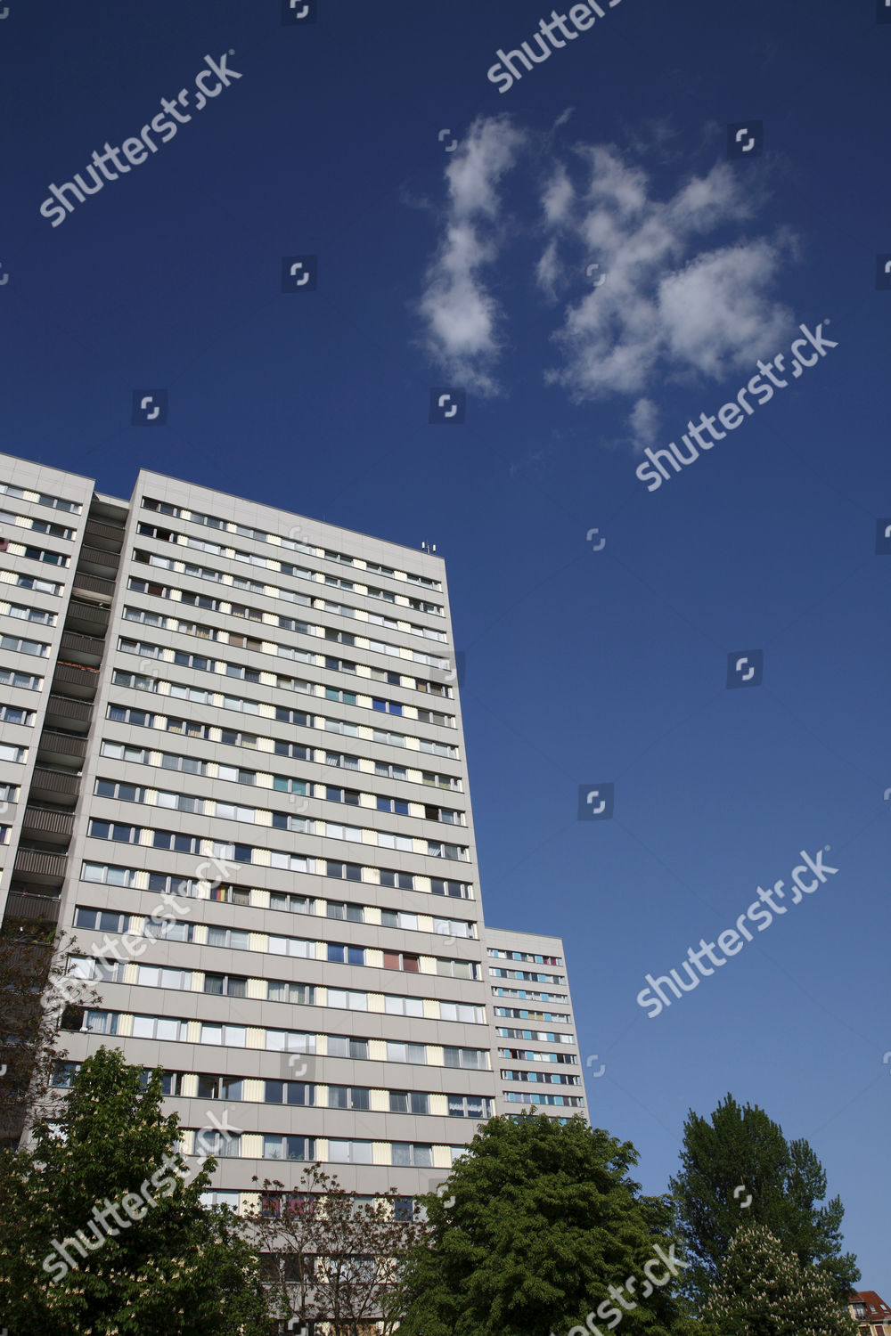 Plattenbau Prefab Tower Block Berlin Germany Editorial Stock Photo ...