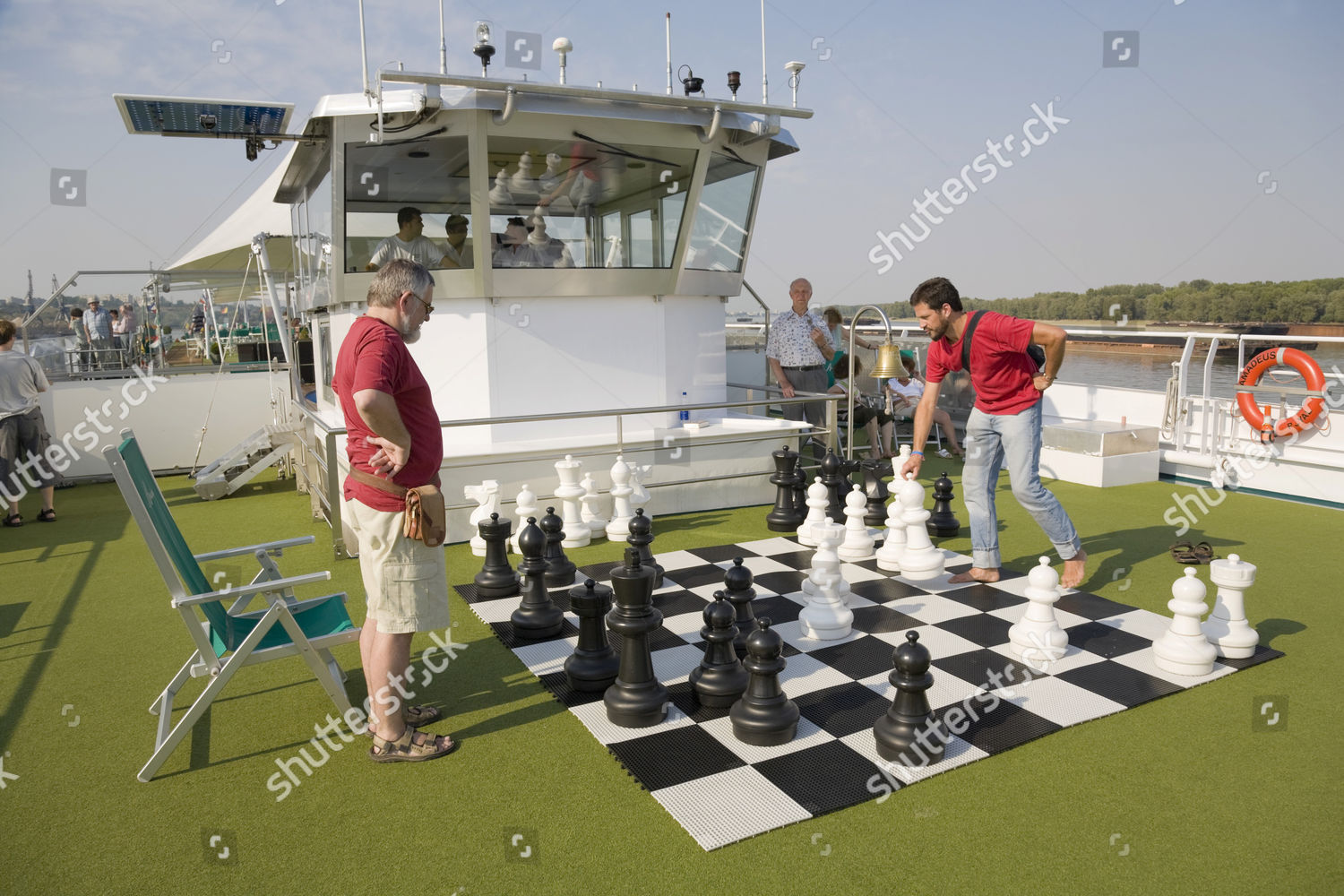 Passengers On Danube Cruise Playing Chess Editorial Stock Photo - Stock ...