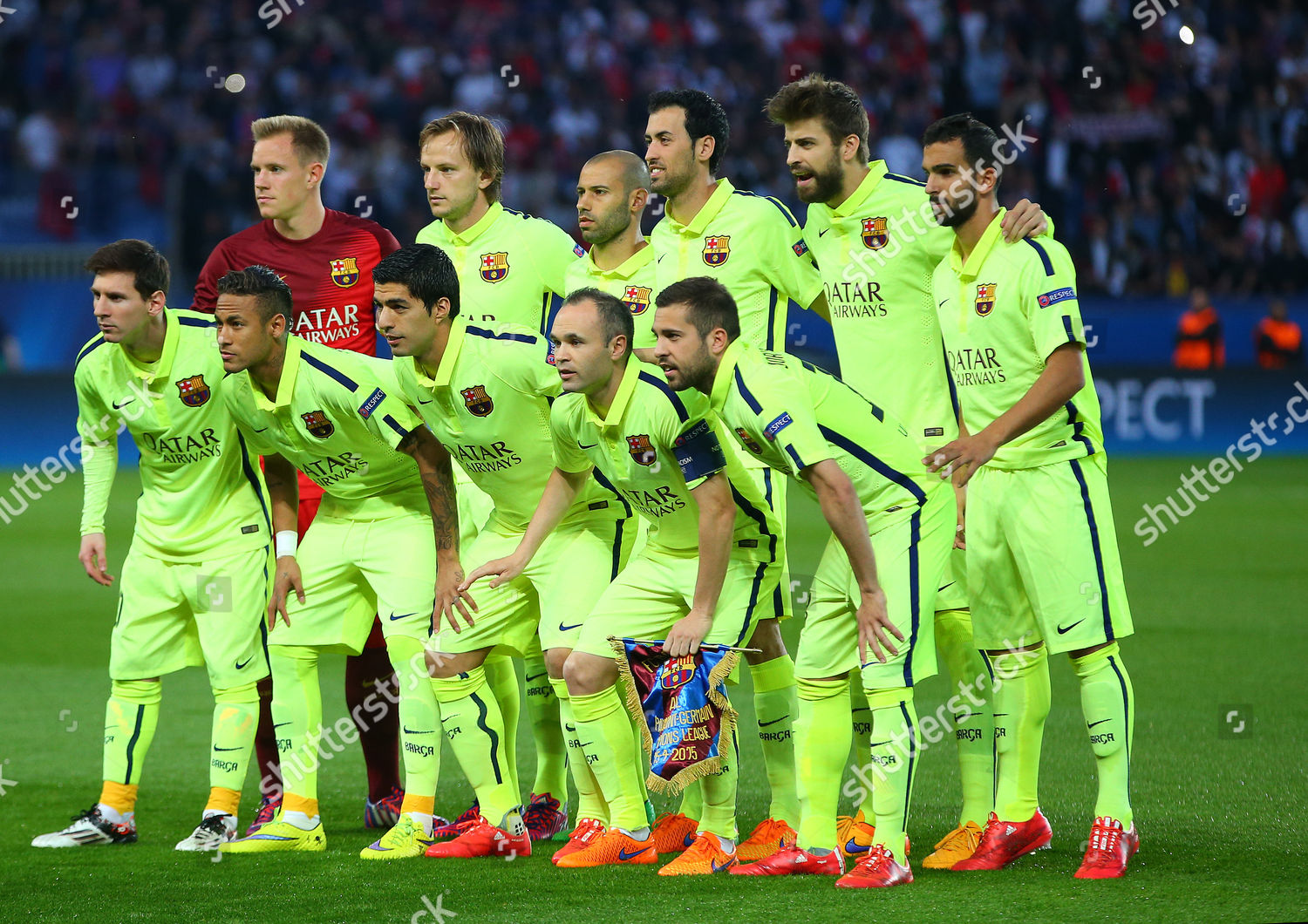 Fc Barcelona Team Group Line Before Editorial Stock Photo - Stock Image ...