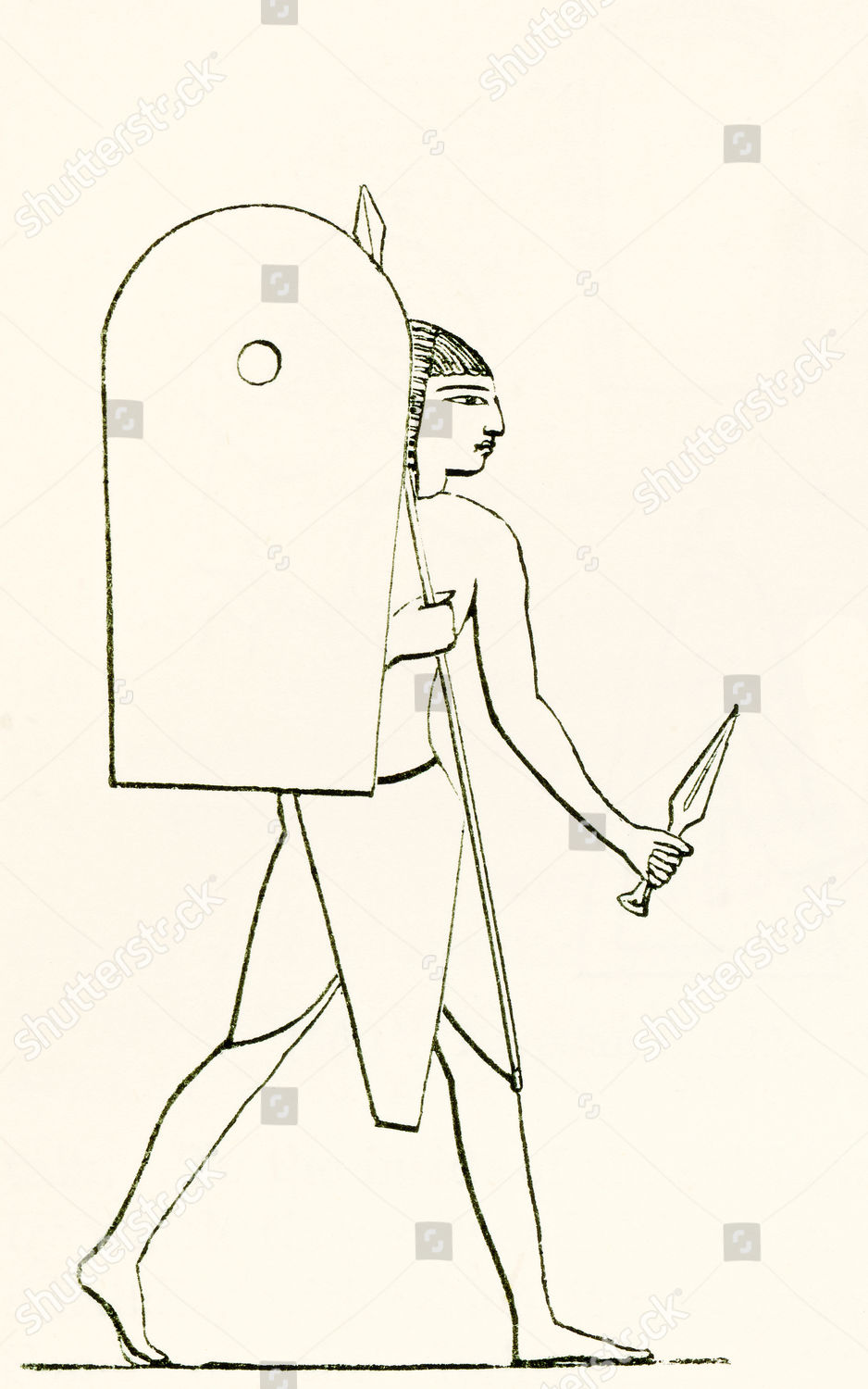 Heavily Armed Ancient Egyptian Soldier Imperial Editorial Stock Photo ...