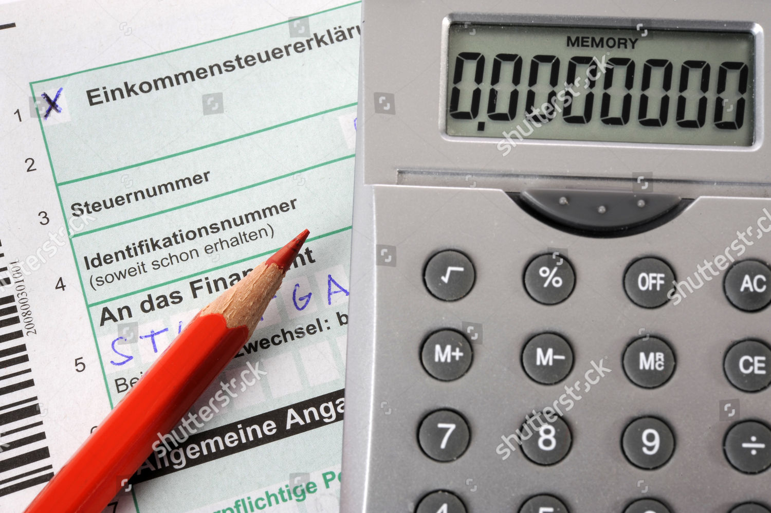 Model Released German Income Tax Form Editorial Stock Photo - Stock ...
