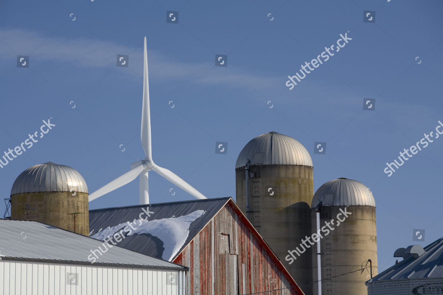 Wind Turbine On Farm Noble Thumb Editorial Stock Photo - Stock Image ...
