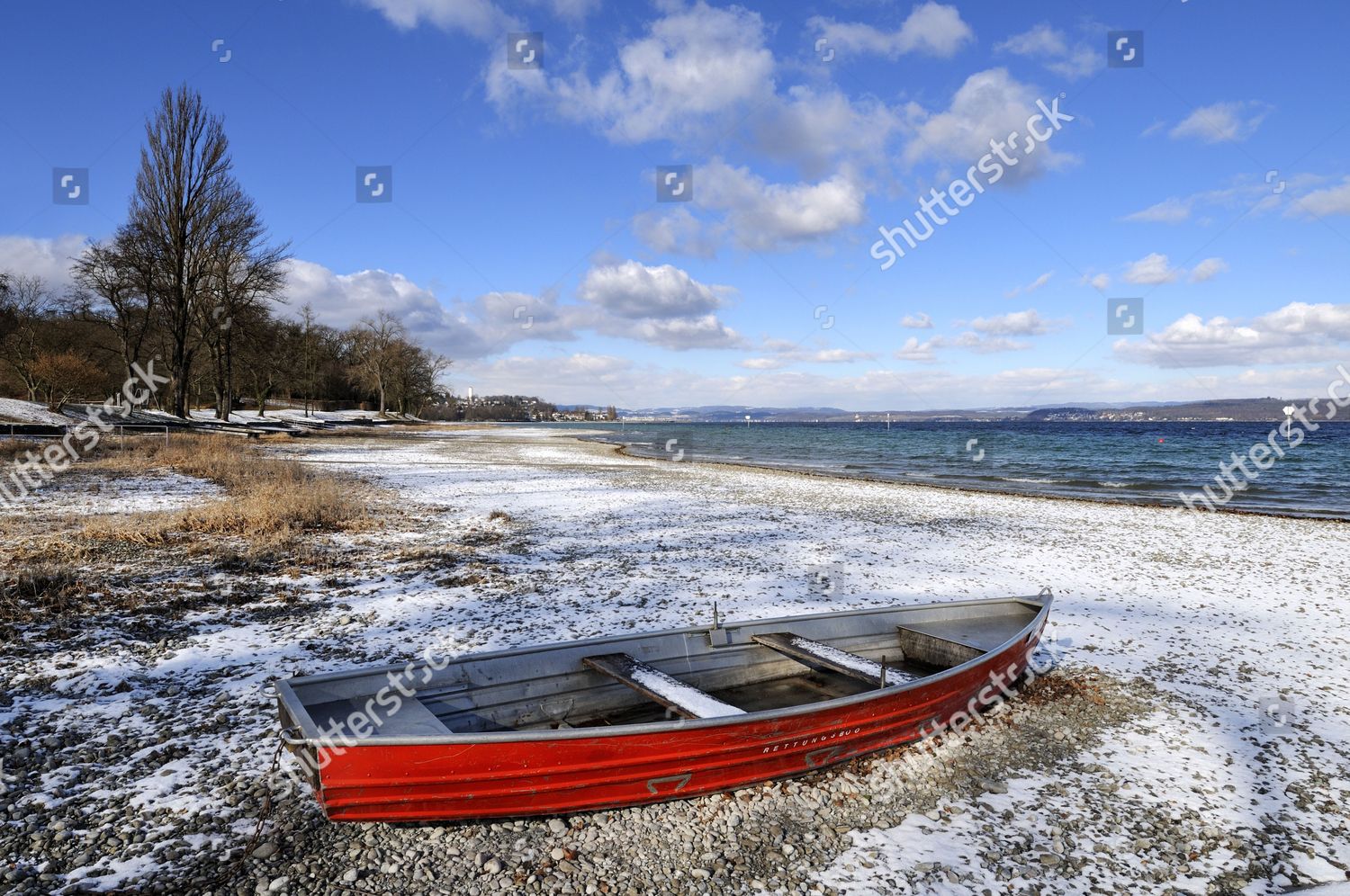Renaturalised Pebble Lakeside Lake Constance District Editorial Stock ...