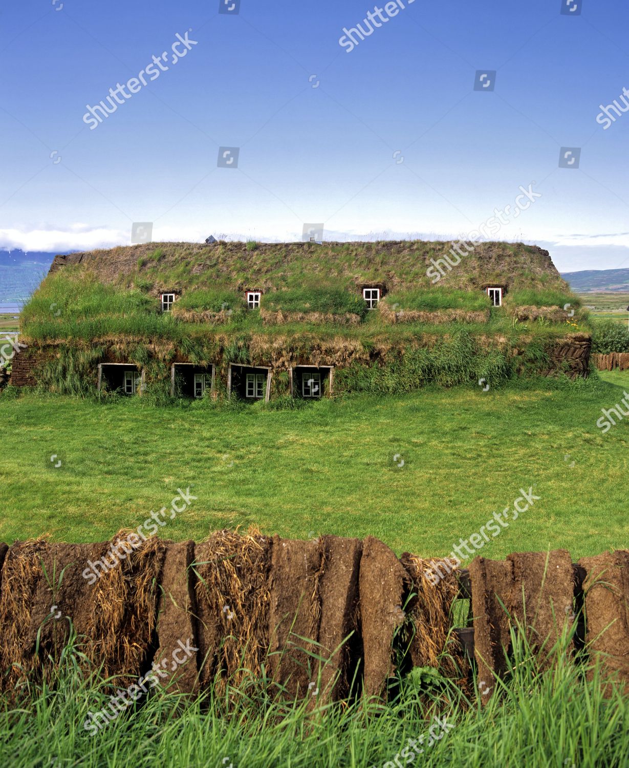Sod Houses Turf Houses Museum Laufas Editorial Stock Photo - Stock ...