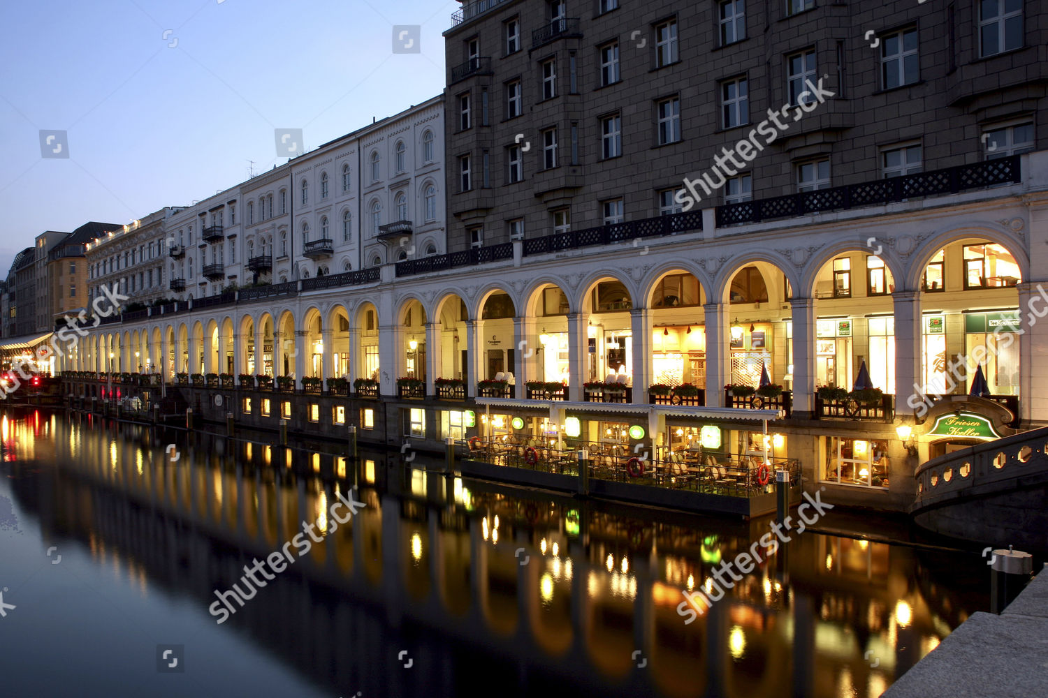 Alsterarkaden Arcades Hamburg Germany Europe Editorial Stock Photo ...