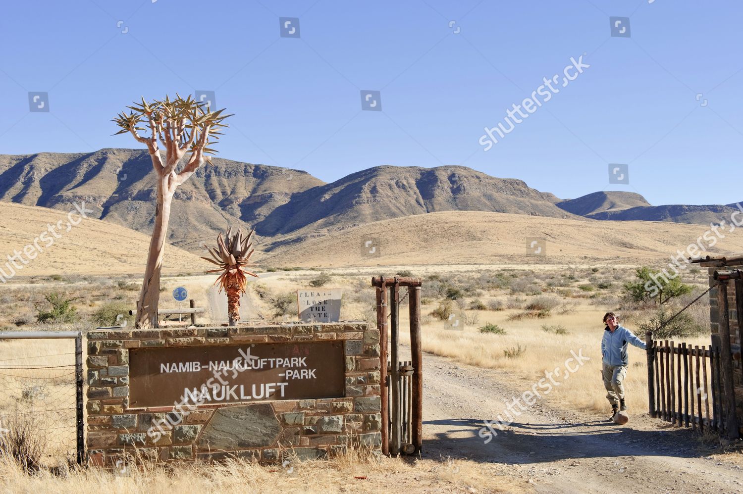 Entrance Gate Naukluft National Park Namibia Editorial Stock Photo ...