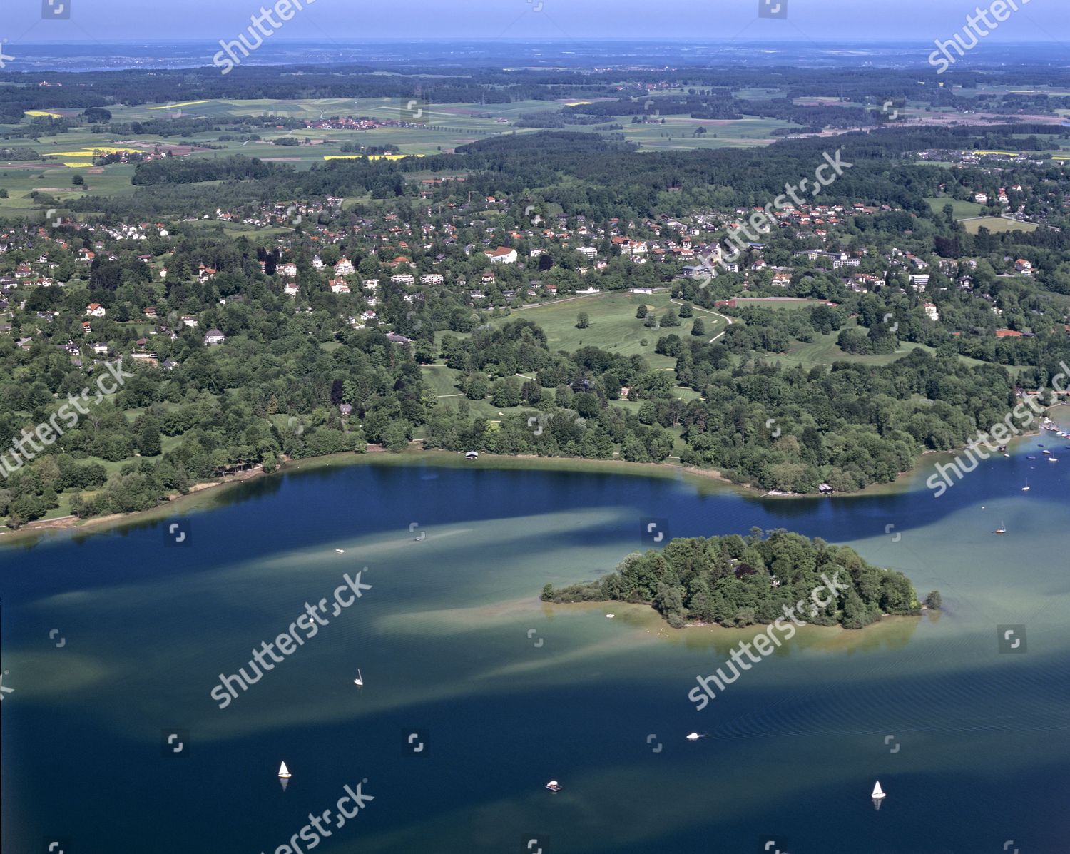 Roseninsel Island Feldafing On Lake Starnberger Editorial Stock Photo ...