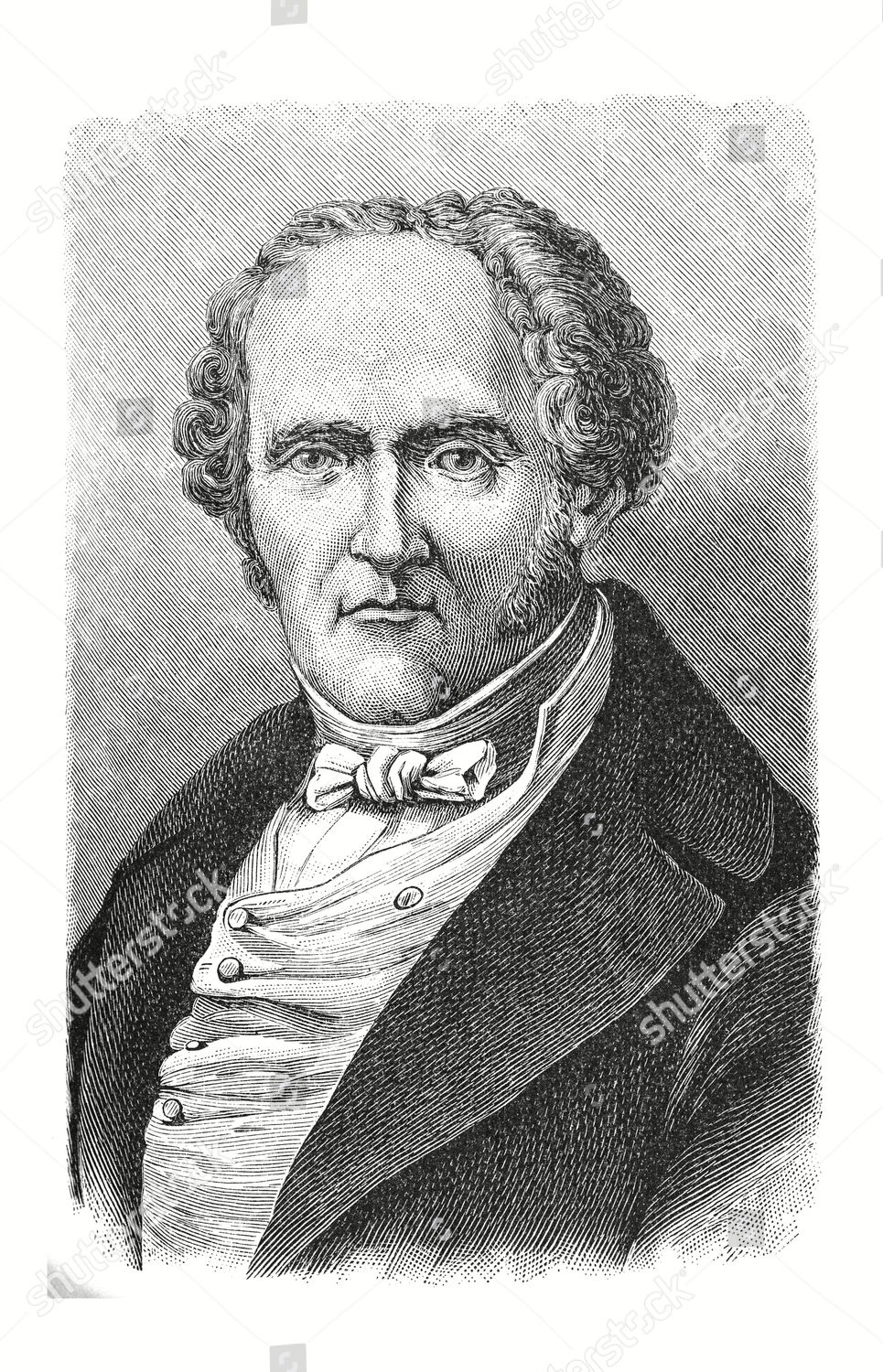Woodcut Charles Fourier Portrait Editorial Stock Photo - Stock Image ...