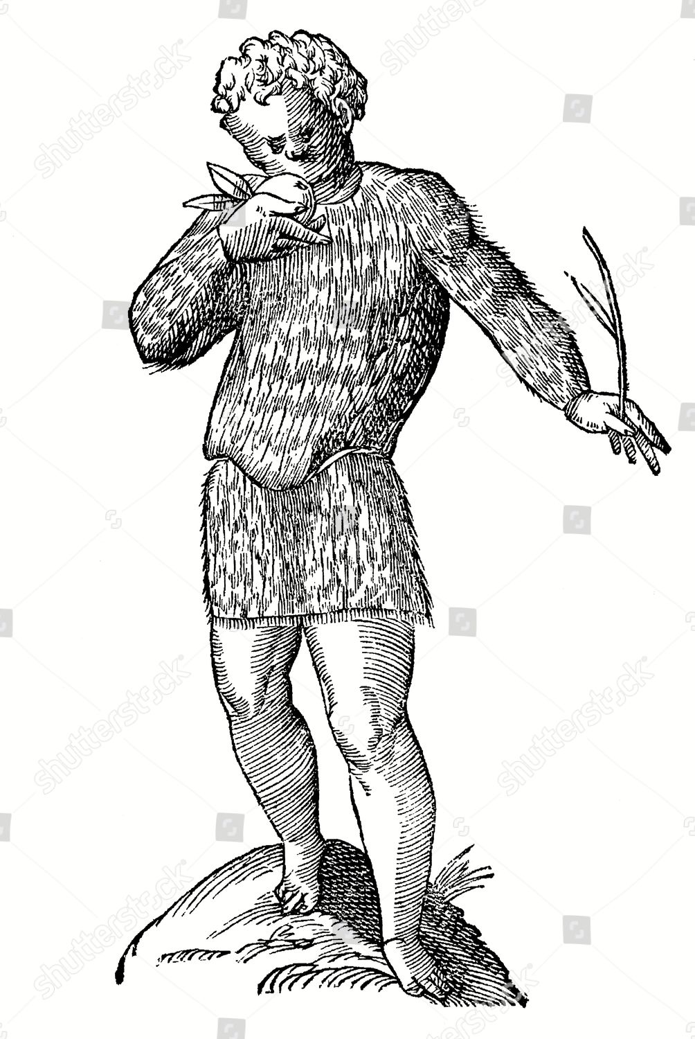 Woodcut Homo Aesopos Human Without Mouth Editorial Stock Photo - Stock ...