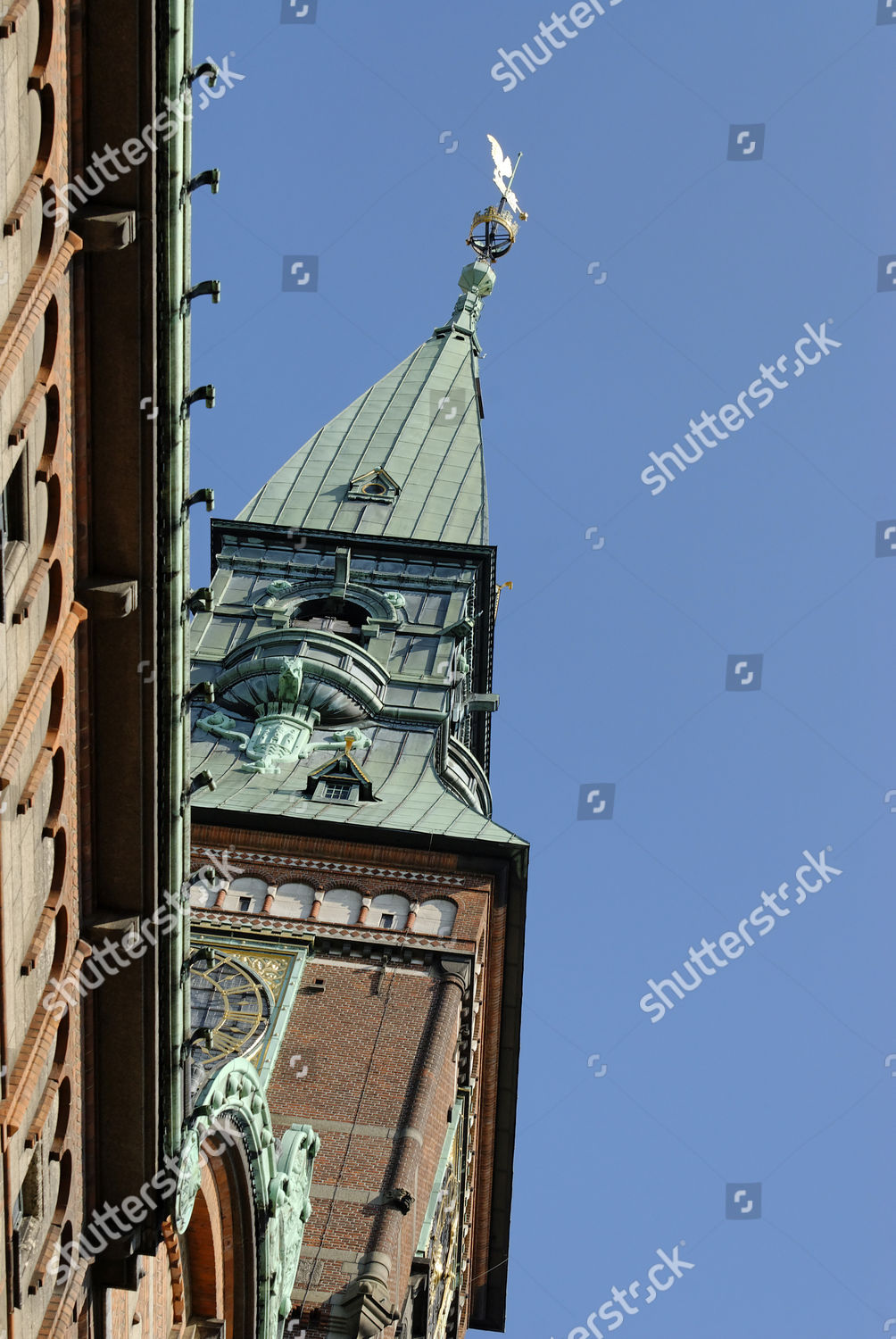 Clock Tower Radhus City Hall Copenhagen Editorial Stock Photo - Stock ...
