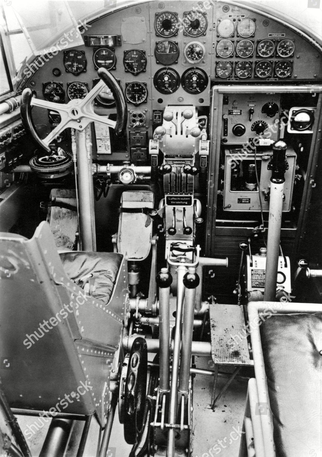 Historic Photograph Cockpit Around 1940 Editorial Stock Photo - Stock ...