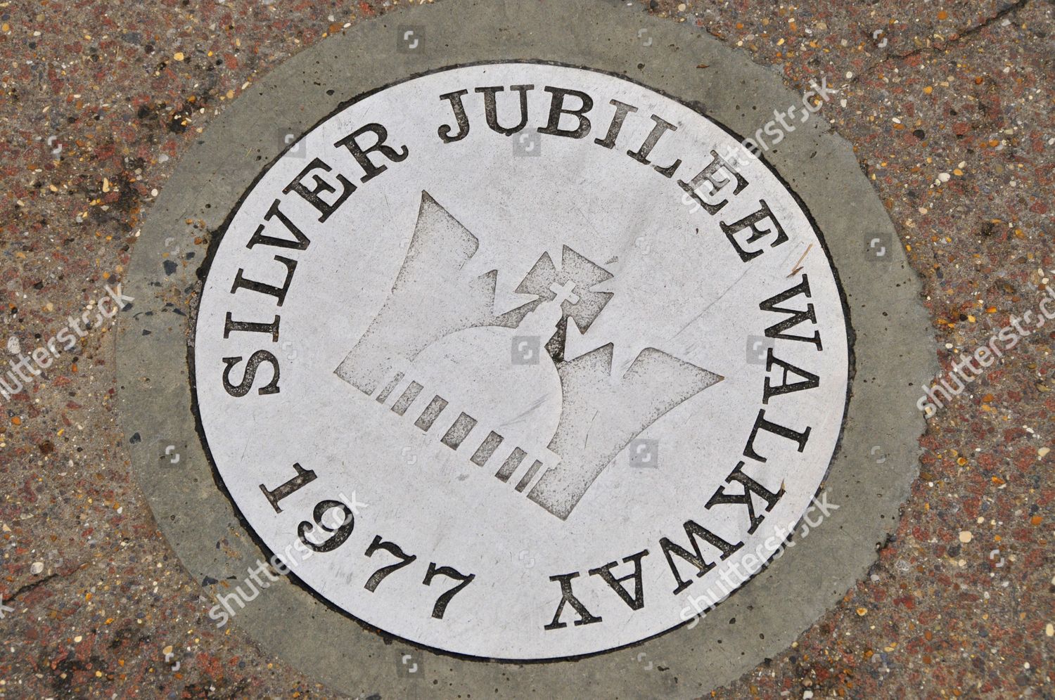 Emblem Silver Jubilee Walkway 1977 Embedded Editorial Stock Photo ...
