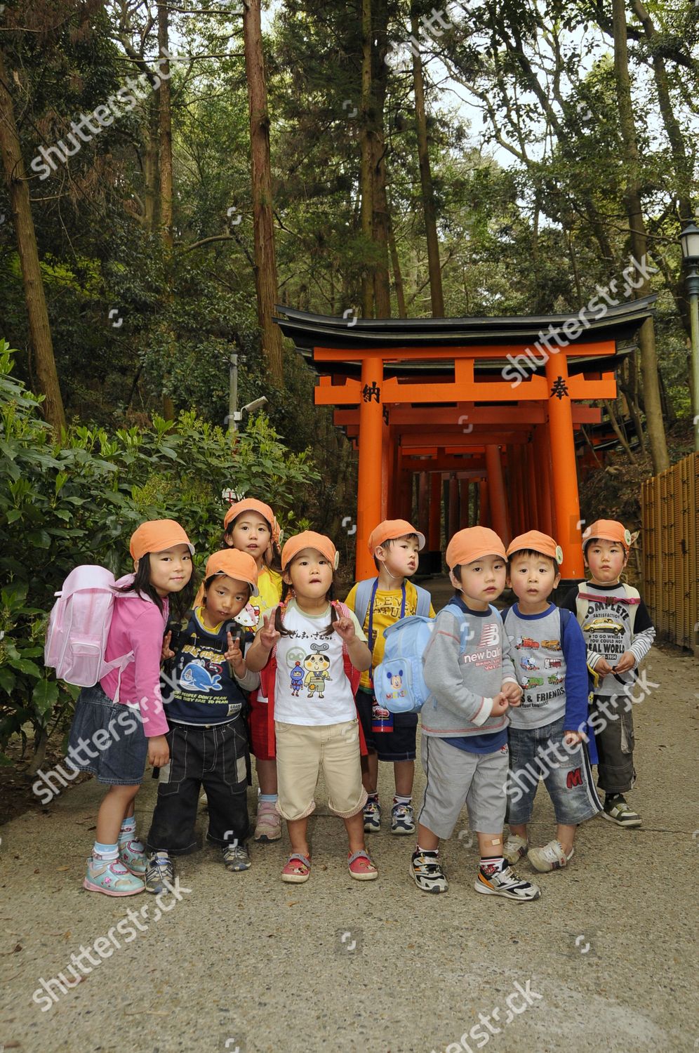 Japanese Kindergarten Children Visiting Fujimi Shrine Editorial Stock ...