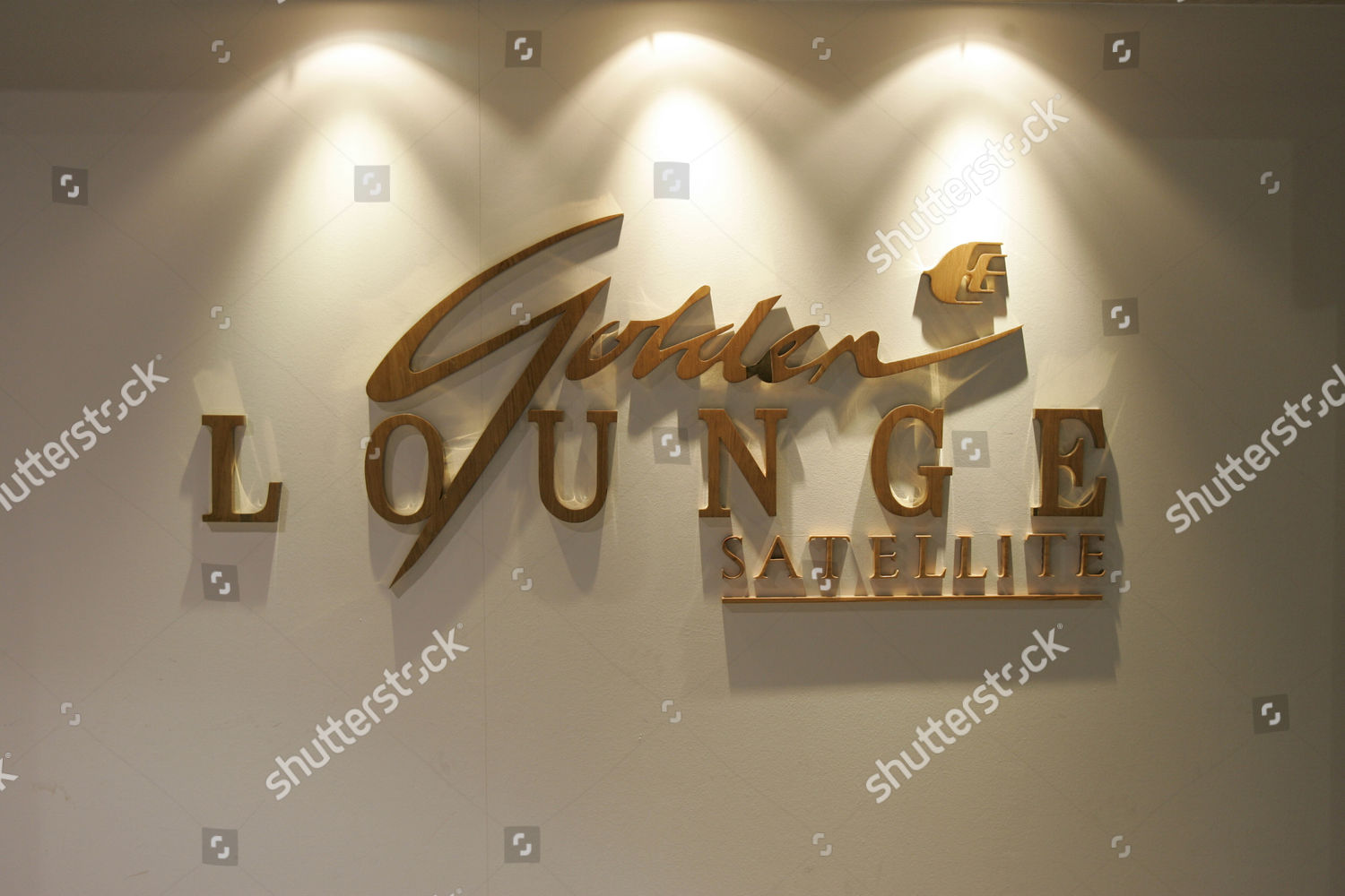 Lettering Golden Lounge First Class Lounge Editorial Stock Photo ...