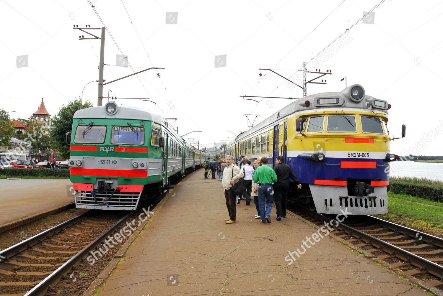 Colourful Rail Cars Railway Service Between Editorial Stock Photo ...