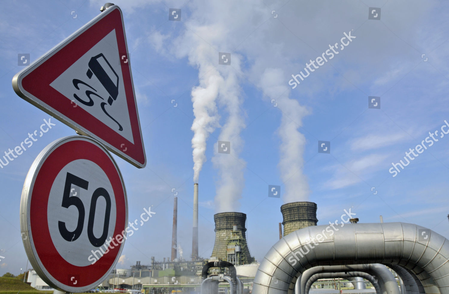 Rheinland Raffineriewerk Nord Shell Germany Oil Editorial Stock Photo ...