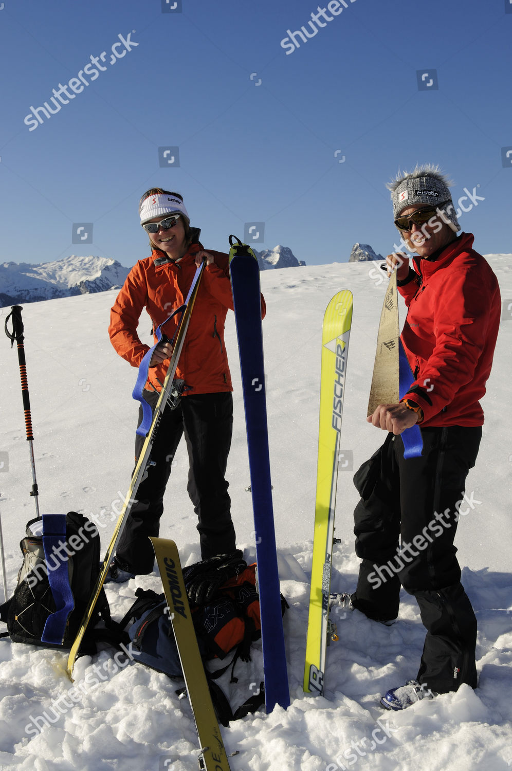 Model Released Ski Mountain Climbers Applying Editorial Stock Photo ...