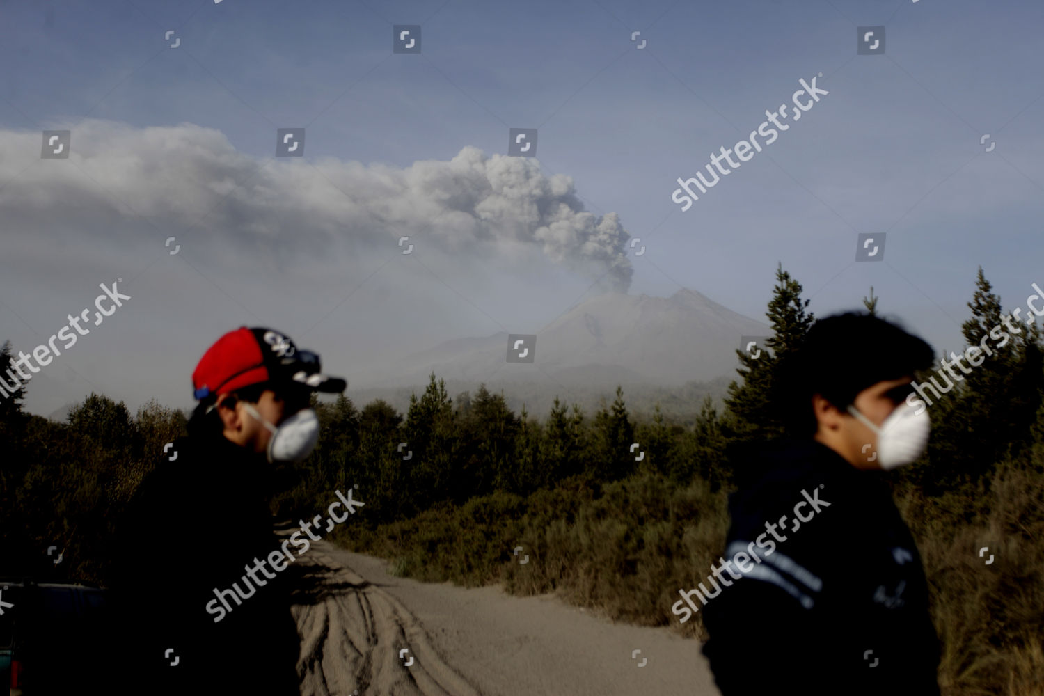 People Wear Masks After Calbuco Volcano Editorial Stock Photo - Stock ...