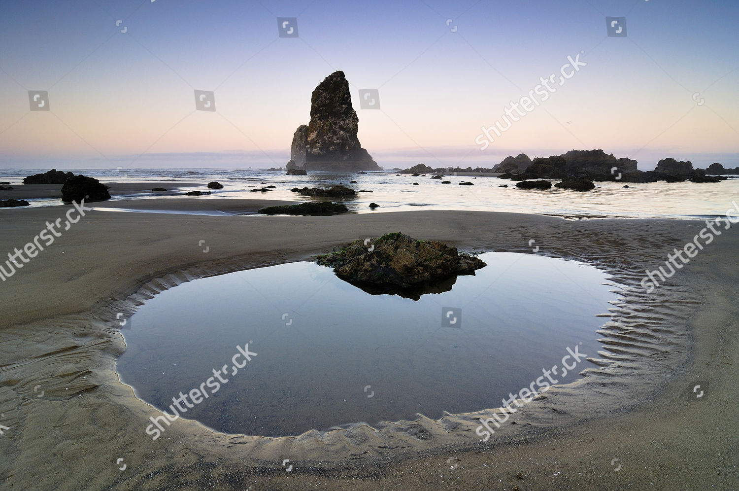 Monolith Solidified Lava Rock Cannon Beach Editorial Stock Photo ...