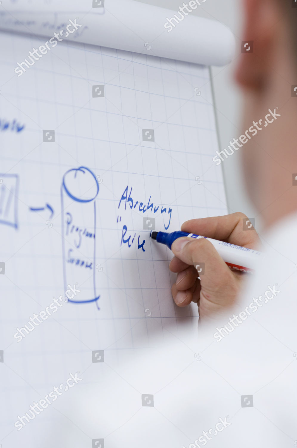 Man Writing On Flip Chart Editorial Stock Photo - Stock Image ...