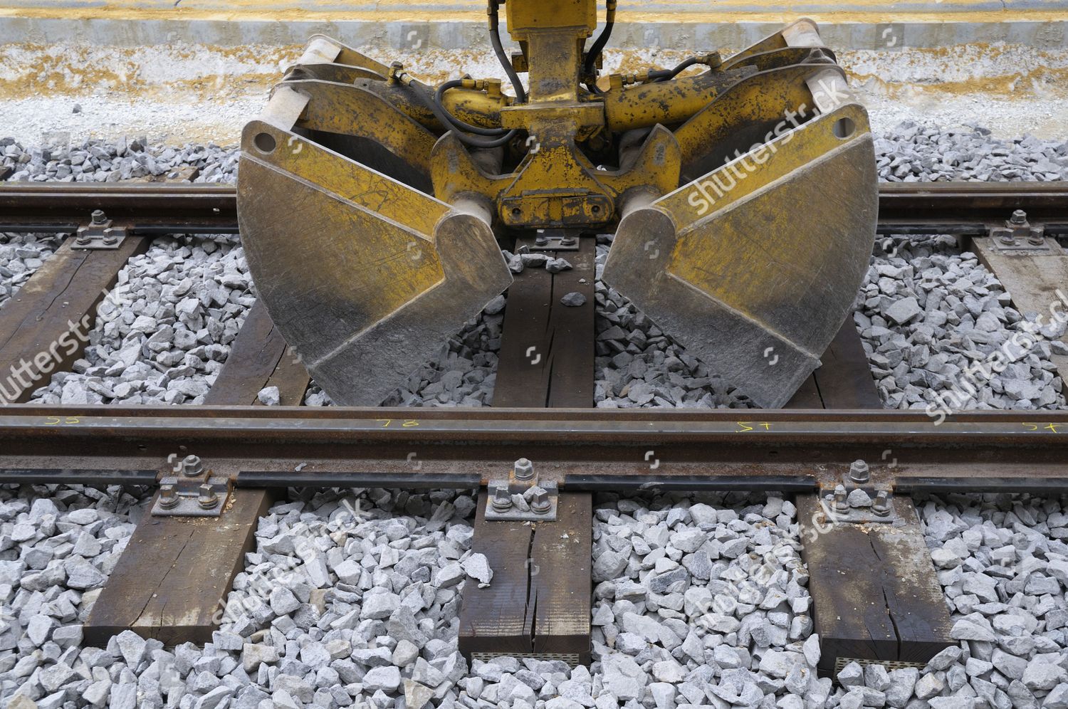 Track Construction Work Excavator Shovel Track Editorial Stock Photo ...