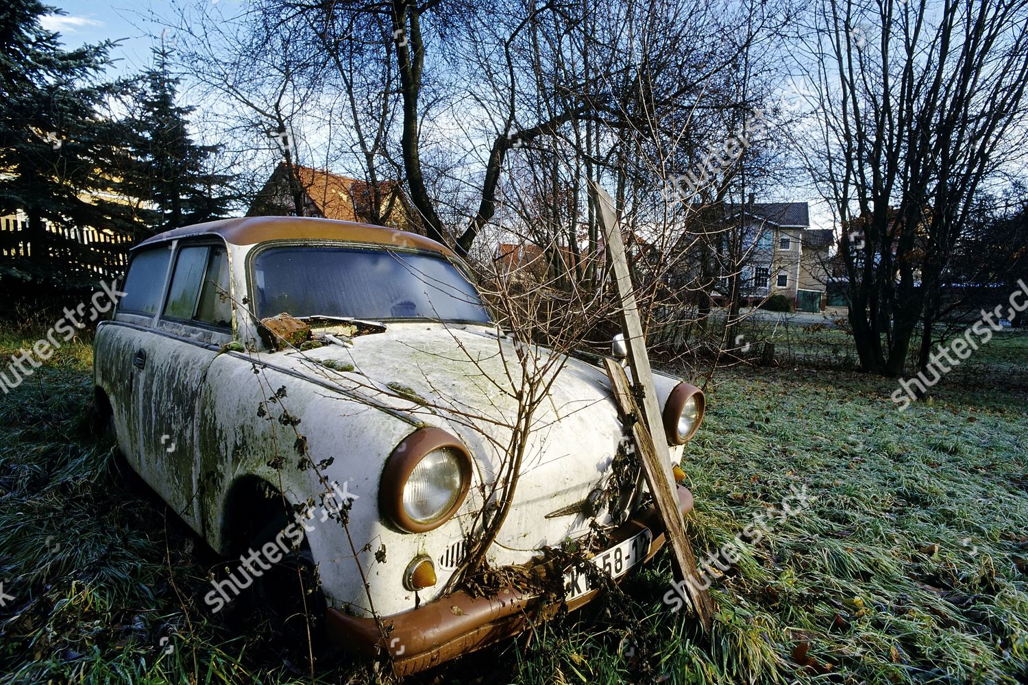 Rotting Rusty Trabant 600 Left Garden Editorial Stock Photo - Stock ...