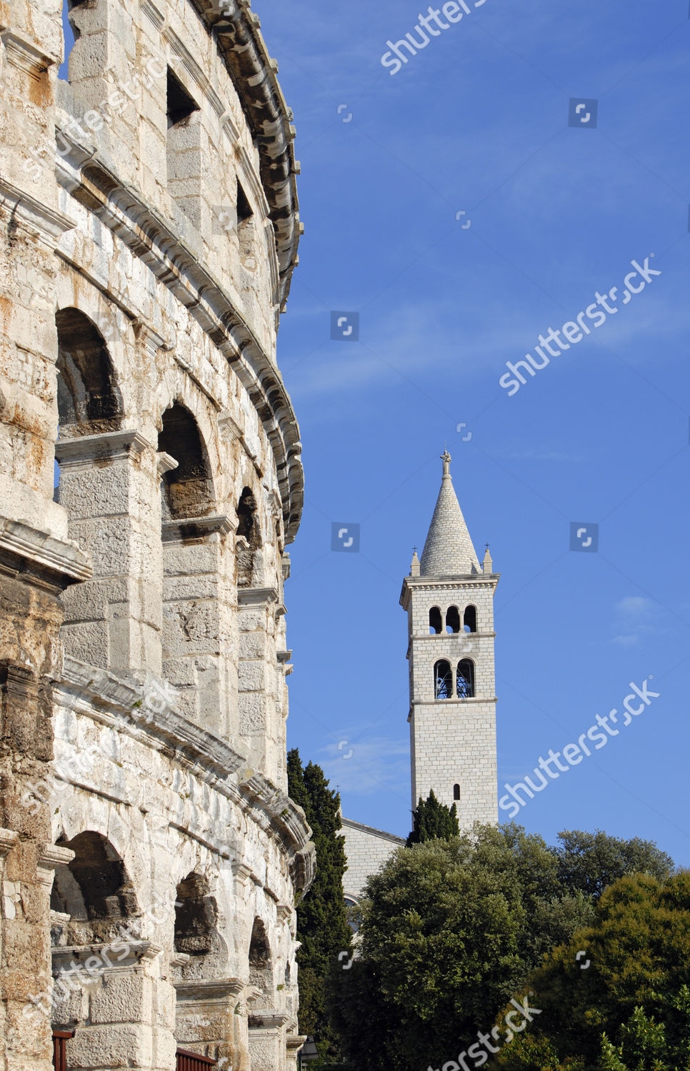 St Anthonys Church Ancient Roman Amphitheater Editorial Stock Photo ...