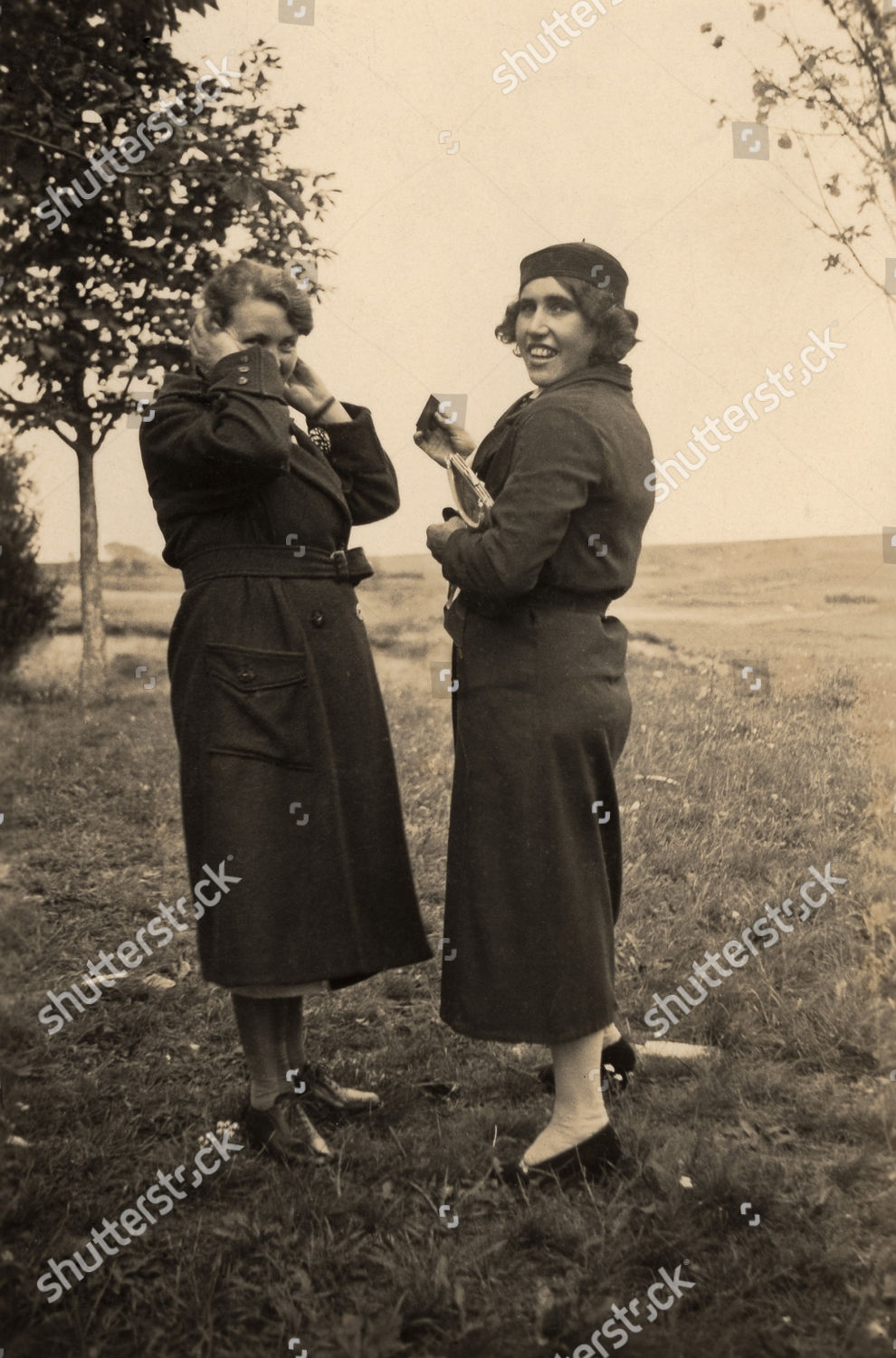 Historical Photo Two Laughing Women Circa Editorial Stock Photo - Stock ...