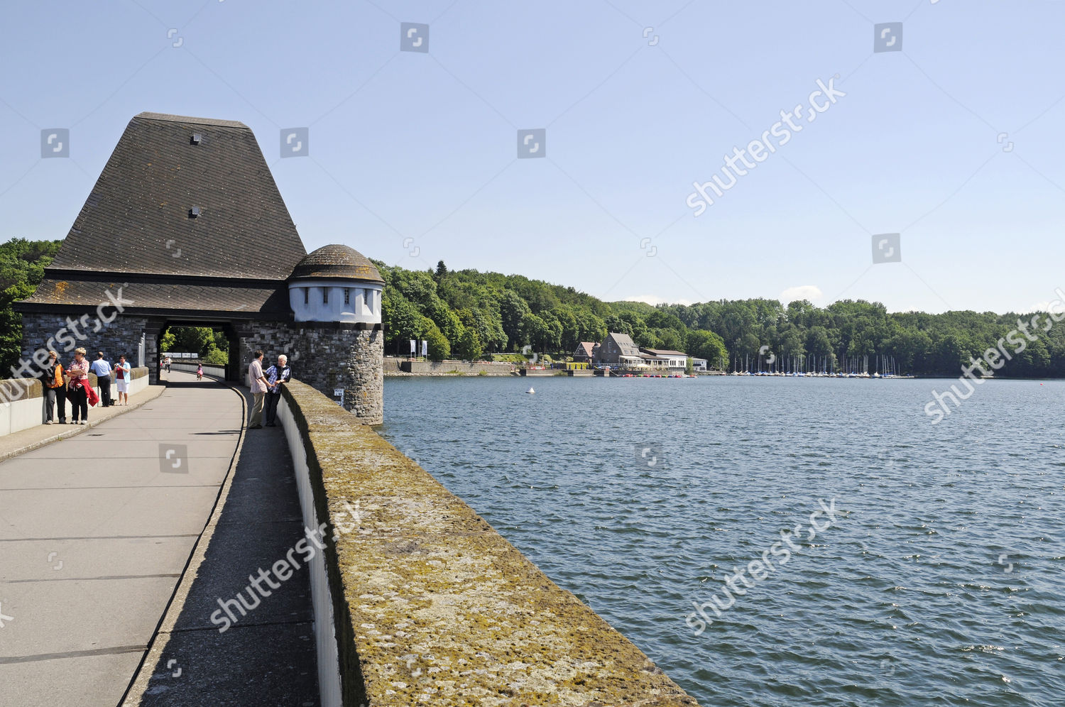 Dam Moehnesee Lake Moehne Reservoir Dam Editorial Stock Photo - Stock ...