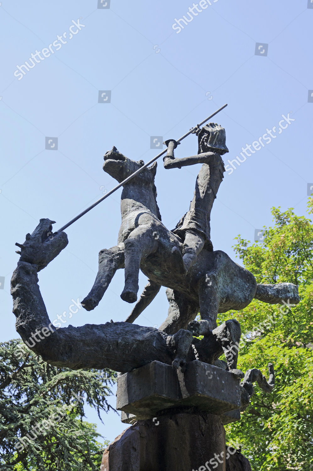 Sculpture St George Dragon Dragon Slayer Editorial Stock Photo - Stock ...