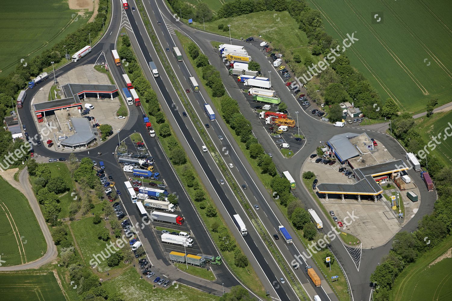 Aerial Picture Peppenhoven Motorway Restaurant On Editorial Stock Photo ...