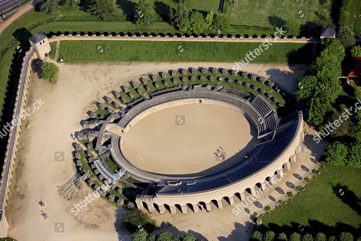 Aerial View Reconstructed Colosseum Fighting Grounds Editorial Stock ...