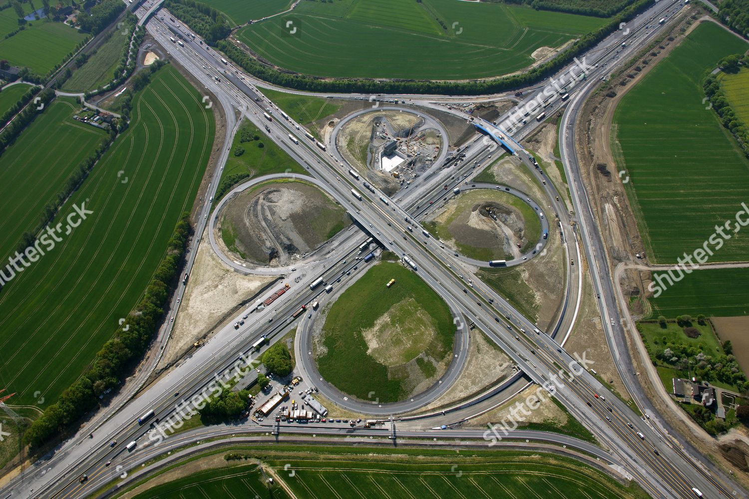 Aerial View Clover Motorway Reconstruction Kamener Editorial Stock ...