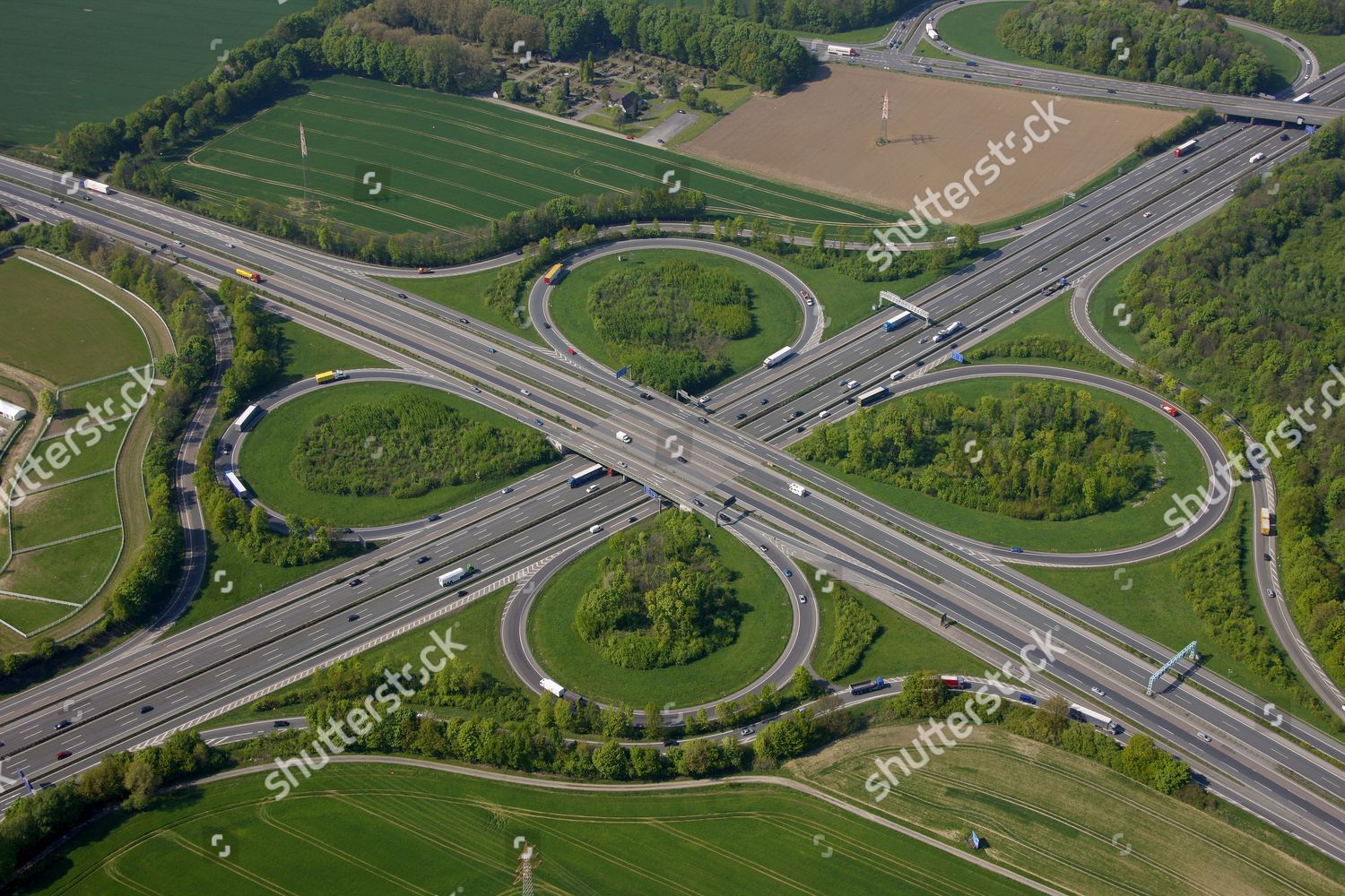 Aerial View Autobahnkreuz Dortmund Unna Motorway Editorial Stock Photo ...