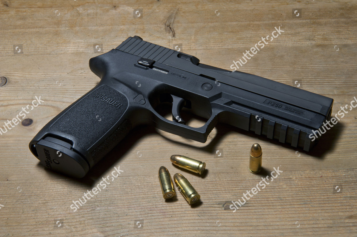 Sig Sauer P250 Semiautomatic Pistol 9mm Editorial Stock Photo - Stock ...