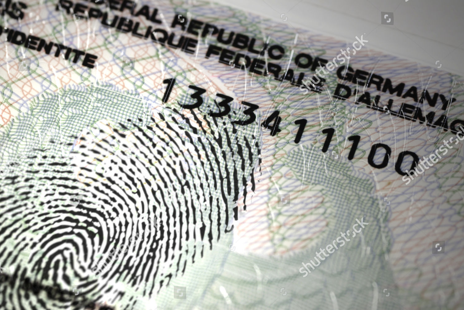 German Identity Card Fingerprint Storage Biometric Editorial Stock ...
