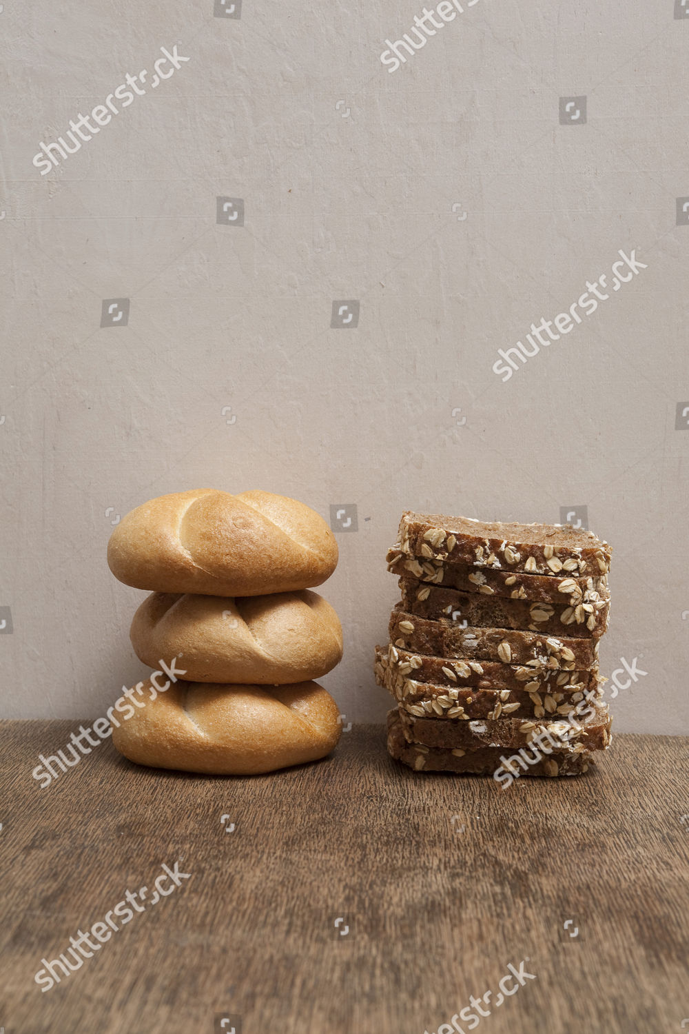Stacks Bread Rolls Sliced Bread Editorial Stock Photo - Stock Image ...