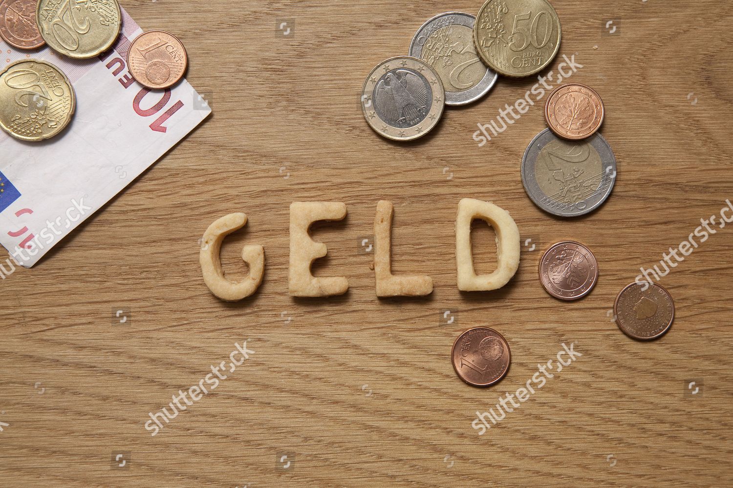 Geld German Money Word Written Biscuits Editorial Stock Photo - Stock ...