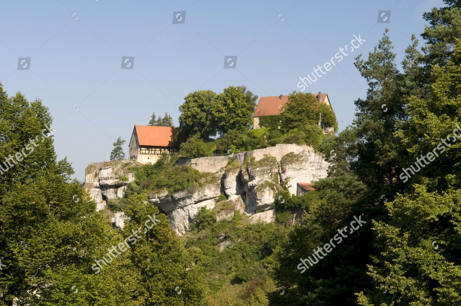 Burg Pottenstein Castle Towering Over Pottenstein Editorial Stock Photo ...