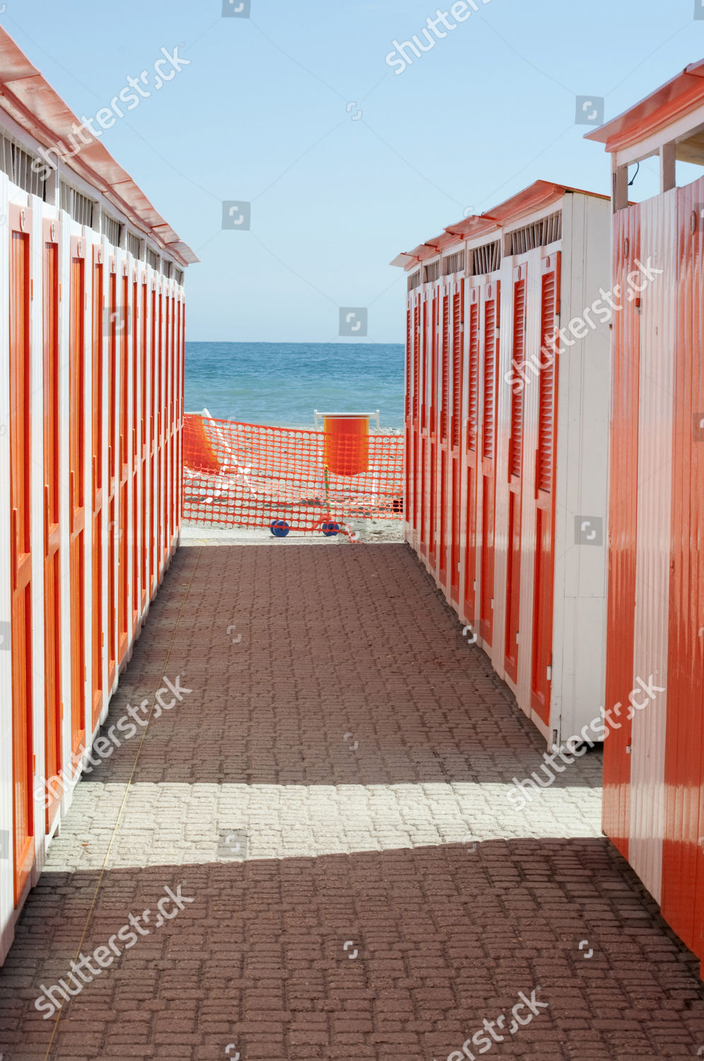 Beach Shed Bathing Huts Albenga Riviera Editorial Stock Photo - Stock ...